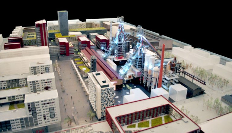 Industrial Area Architectural Model of Hauts Fourneaux